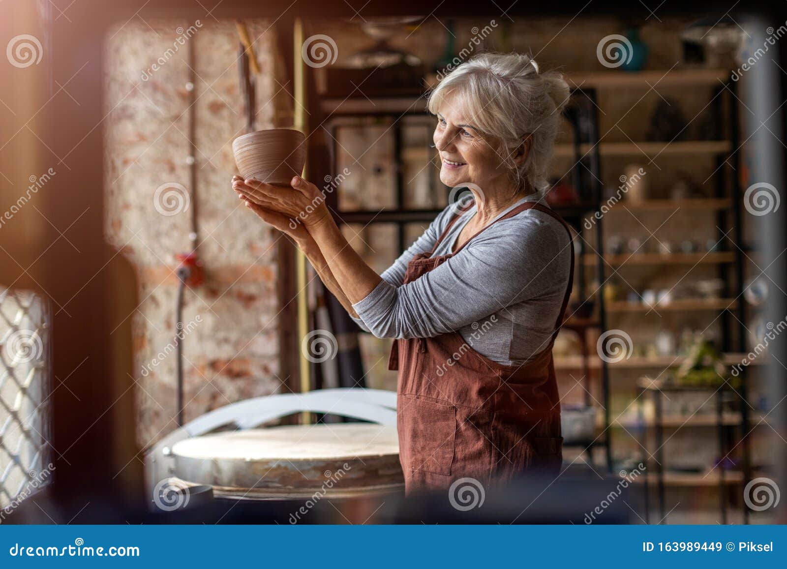 Senior Female Pottery Artist in Her Art Studio Stock Image - Image of ... Senior Female Pottery Artist in Her Art Studio Stock Image - Image of ...