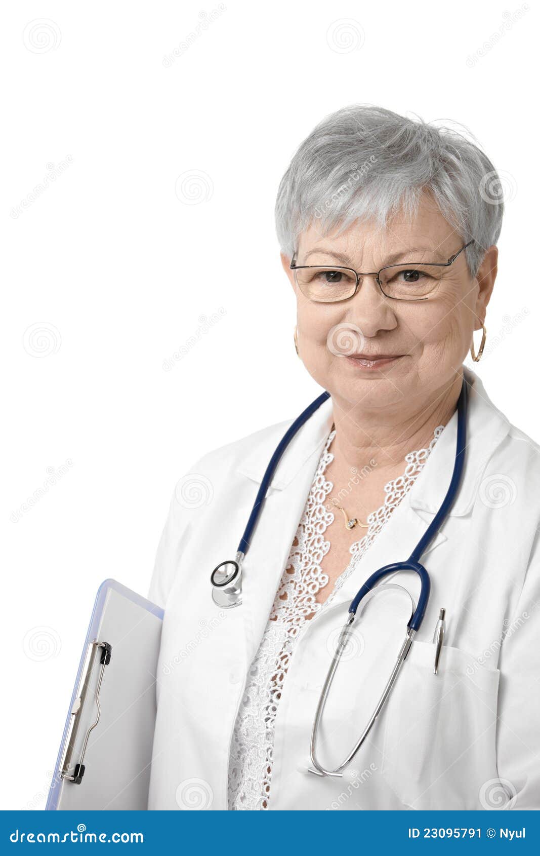 Portrait of Senior General Practitioner Stock Image - Image of active ...