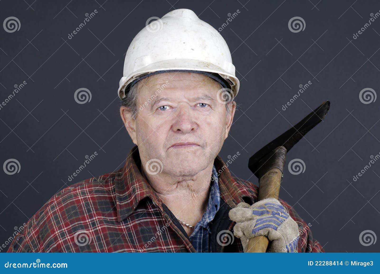 Portrait of Senior Logger on Black Stock Photo - Image of lumberman ...