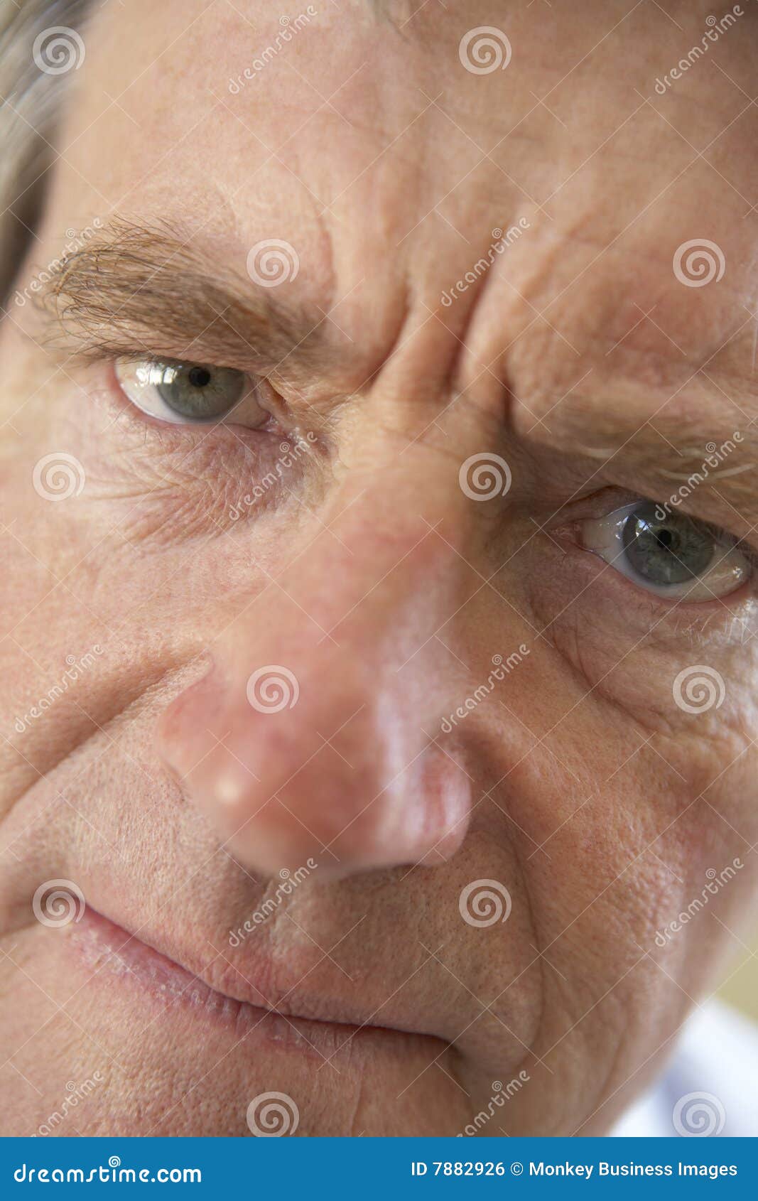 Portrait of a Senior Man Frowning Stock Photo - Image of upset, elderly ...