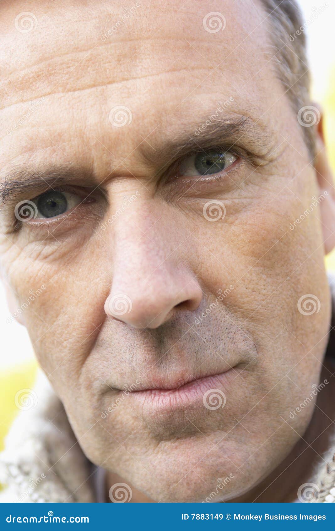 Portrait of a Senior Man Looking Anxious Stock Image - Image of ...