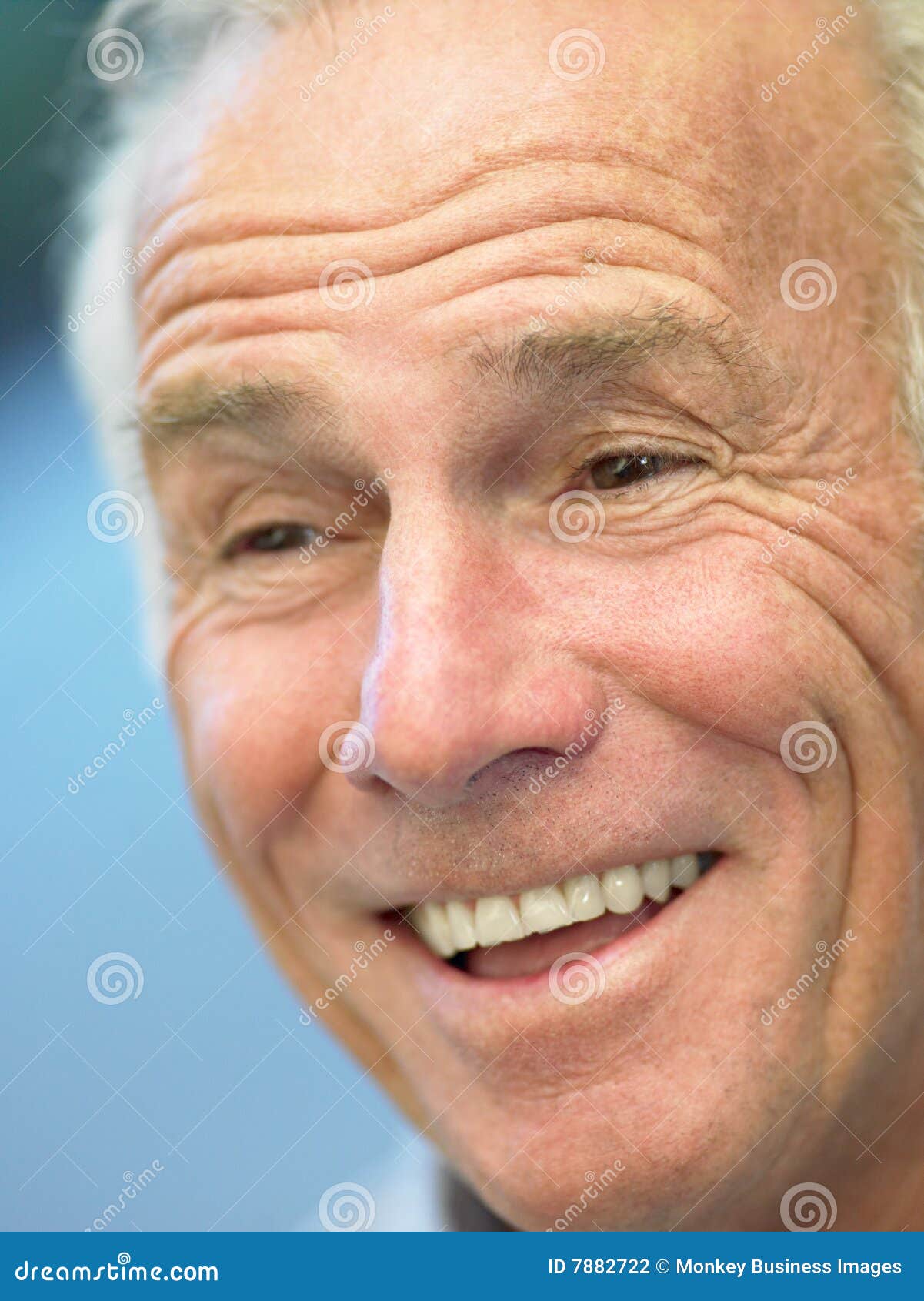 Portrait of a Senior Man Smiling Stock Photo - Image of head, close ...