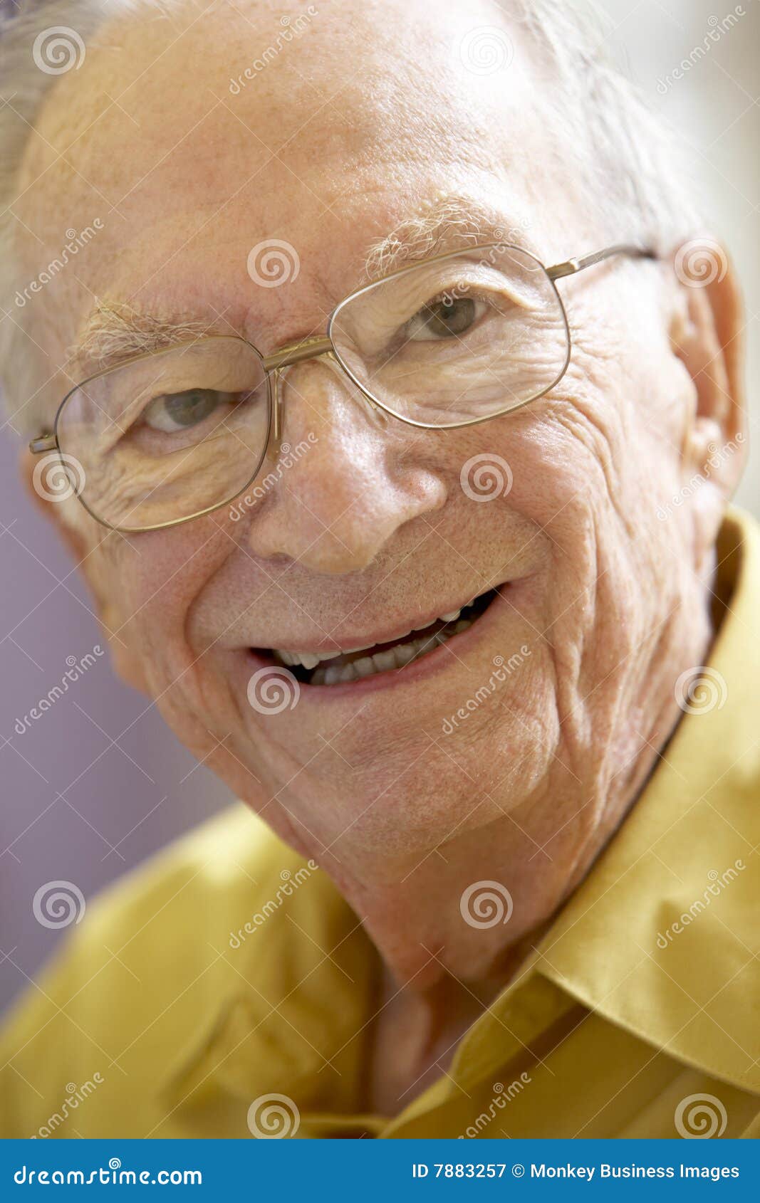 Portrait of a Senior Man Smiling Stock Image - Image of expression ...