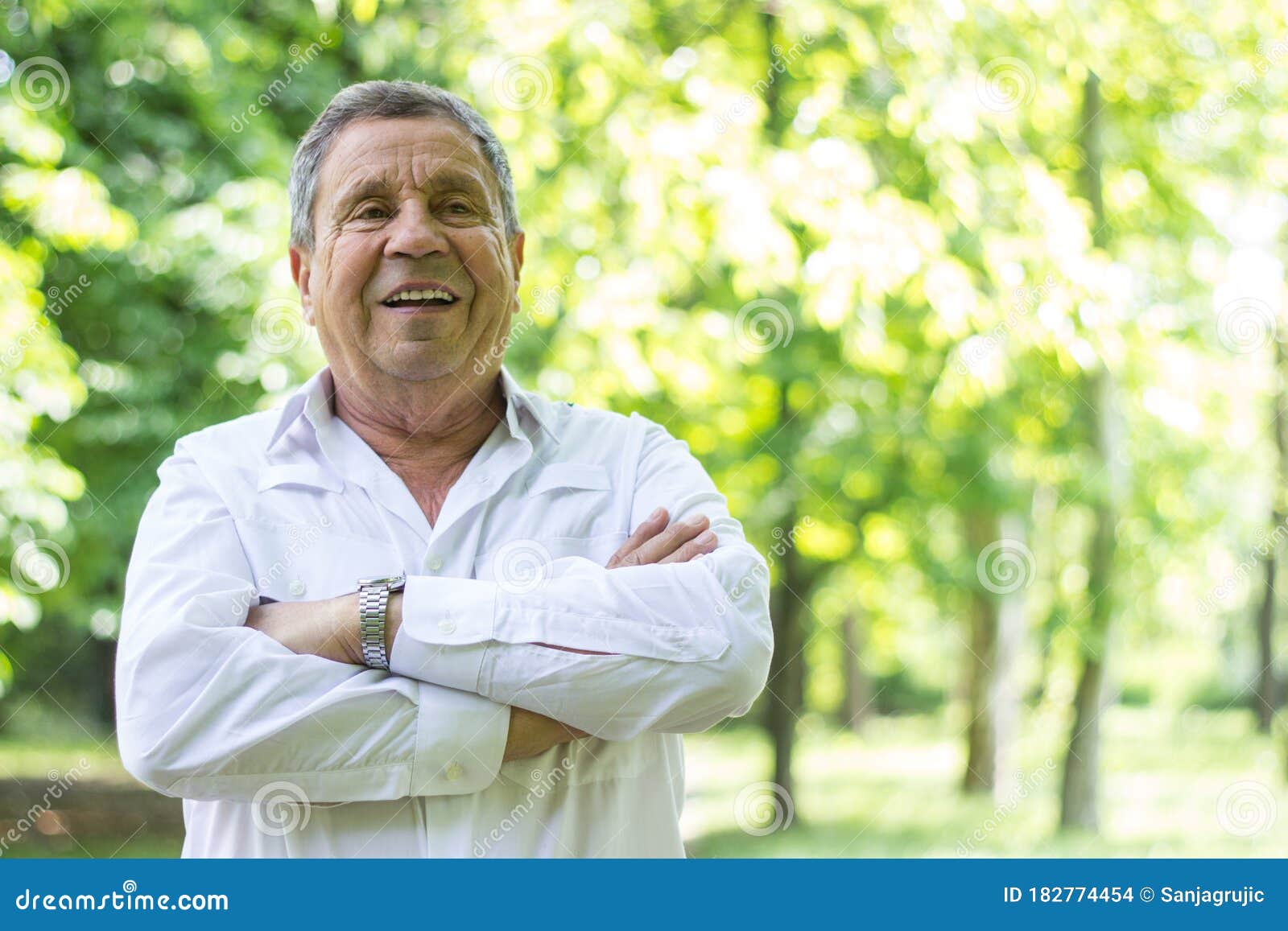 Portrait of Senior Man Smiling Stock Photo - Image of active, human ...