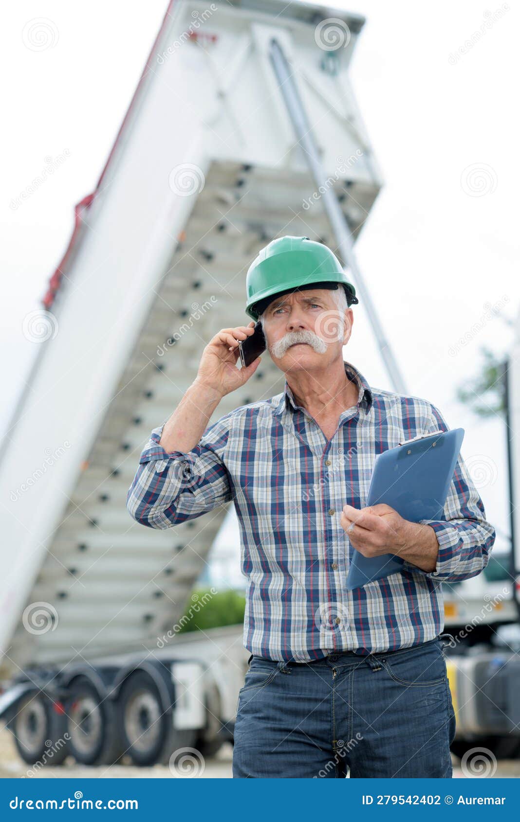 Portrait Senior Man Working on Construction Site Stock Photo - Image of ...