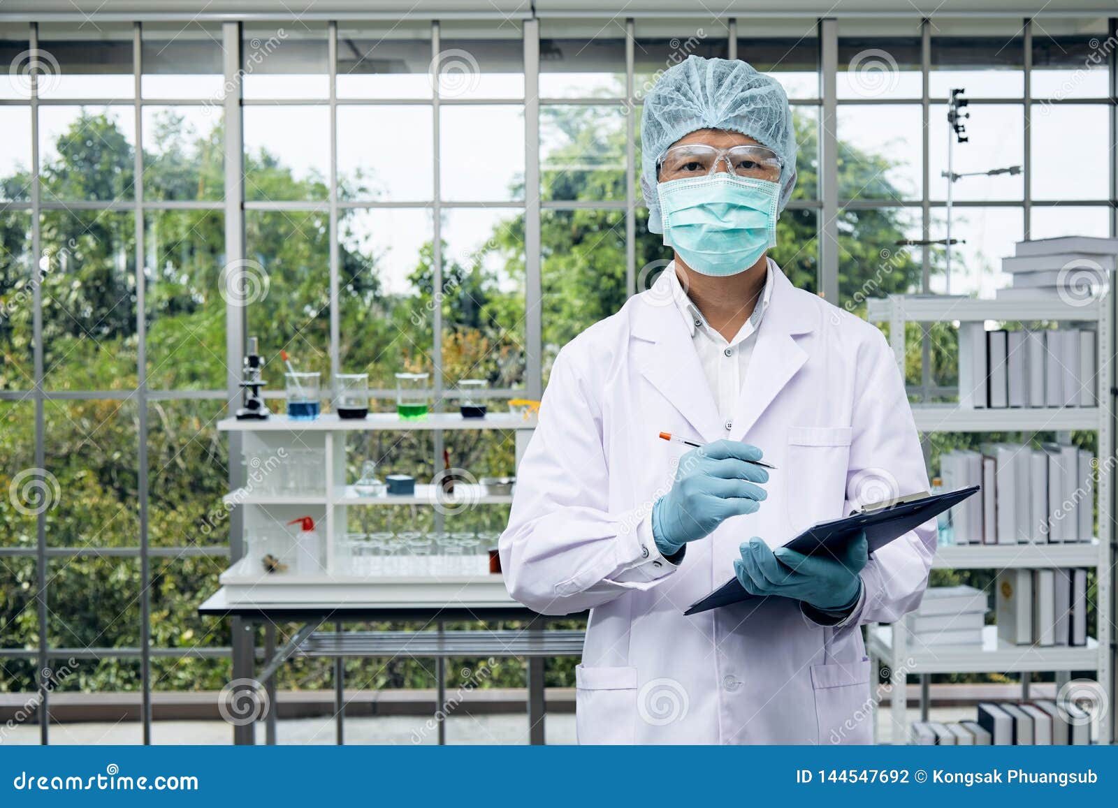 Portrait of Senior Scientist with Formal Uniform for Working Stock ...