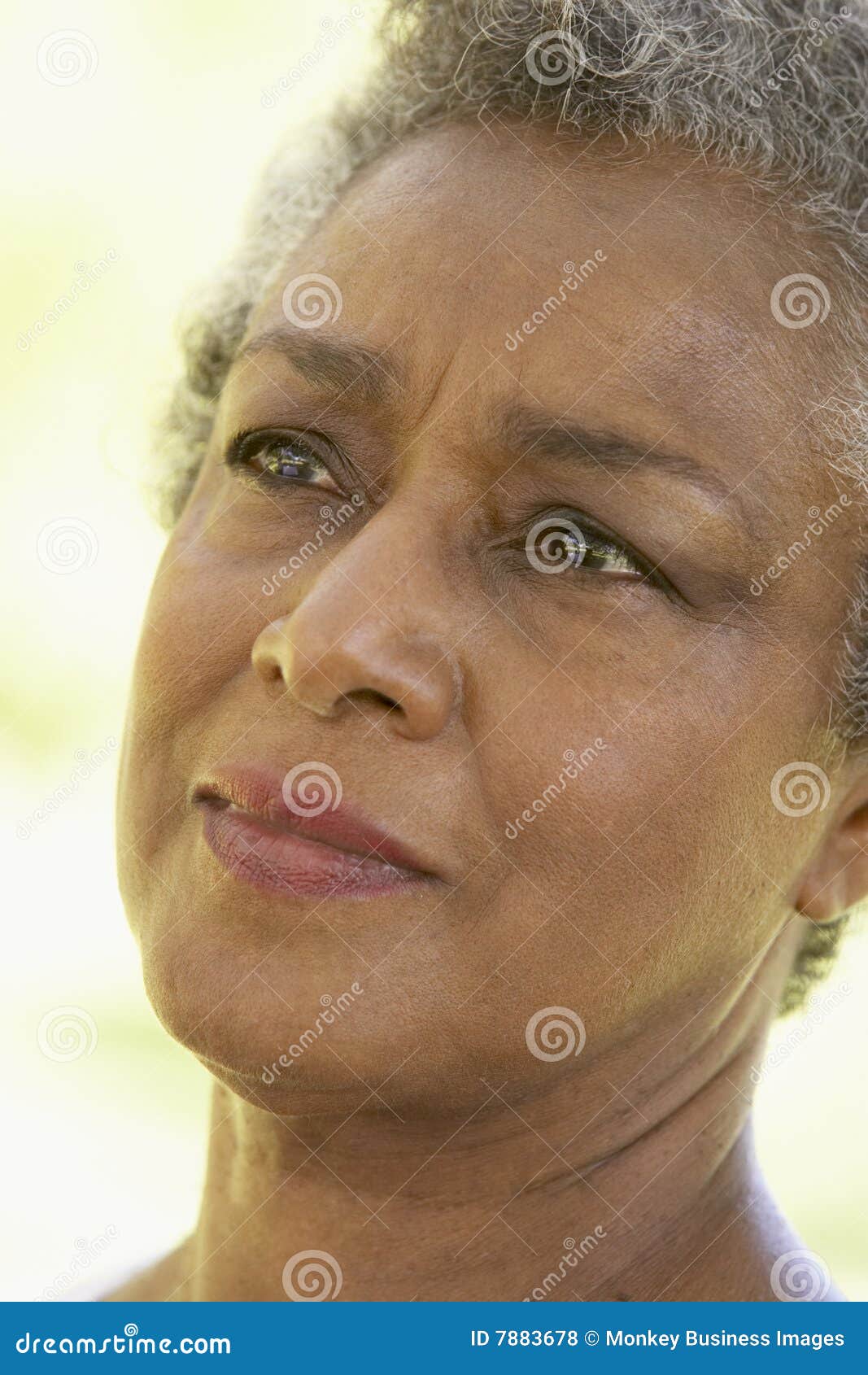 Portrait of Senior Woman Looking Anxious Stock Photo - Image of close ...