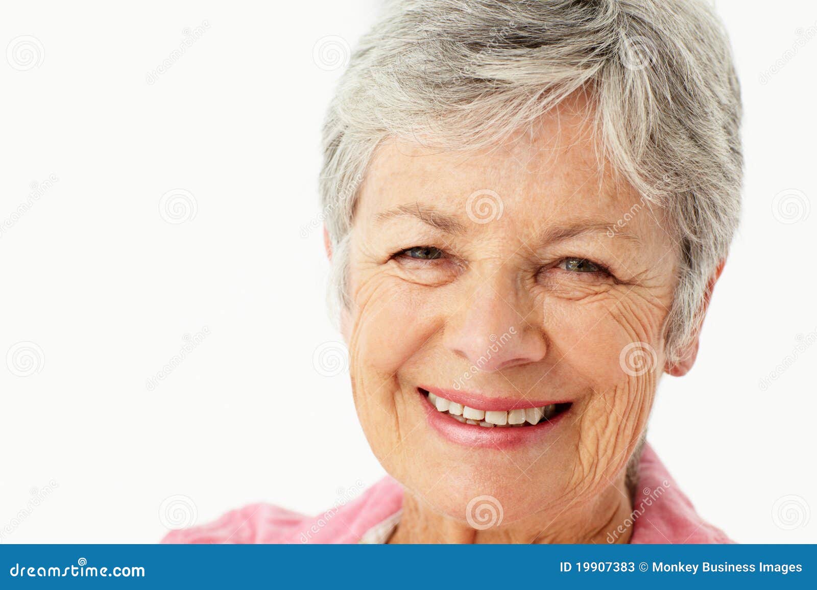 Portrait of Senior Woman Smiling Stock Image - Image of woman, thinking ...