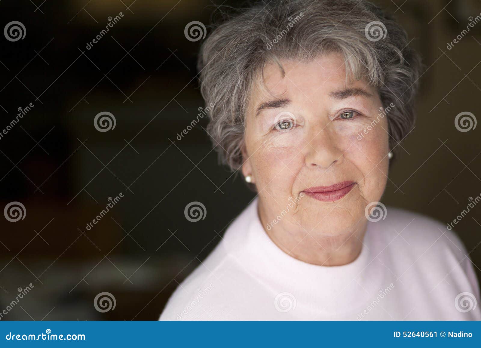 Portrait of a Senior Woman Smiling at the Camera Stock Image - Image of ...