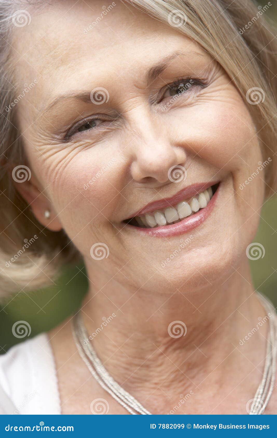 Portrait of Senior Woman Smiling at Camera Stock Image - Image of ...