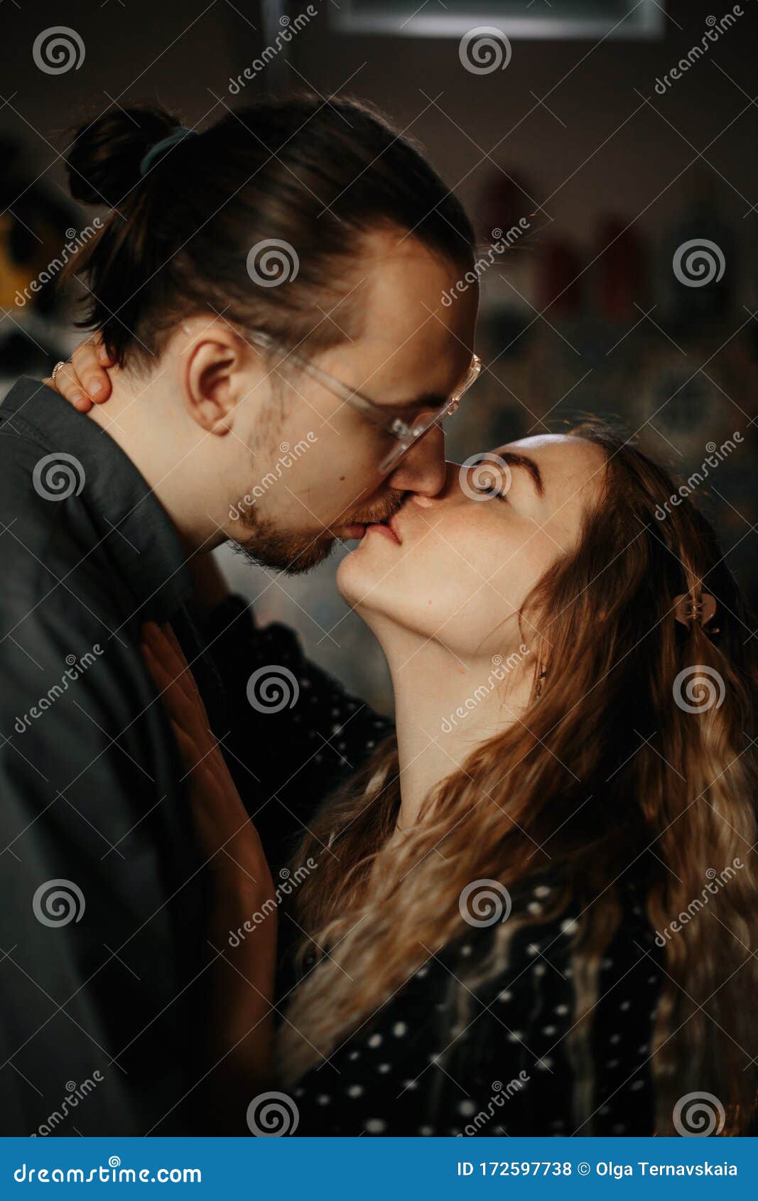 The Portrait Of Sensuality Couple Kissing Each Other The People In