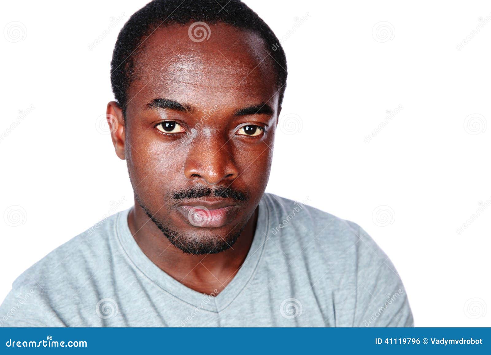 Portrait of a Serious African Man Stock Photo - Image of natural ...