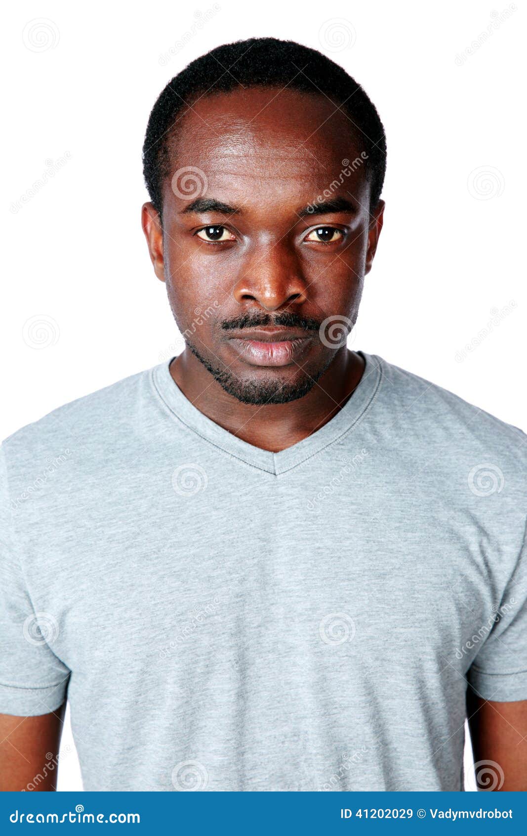 Portrait of a Serious African Man Stock Image - Image of natural ...