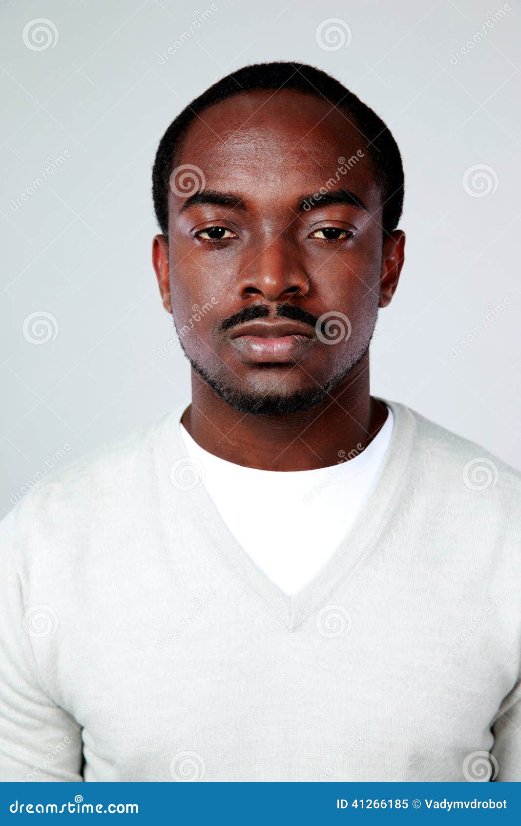 Portrait of a Serious African Man Stock Image - Image of expression ...