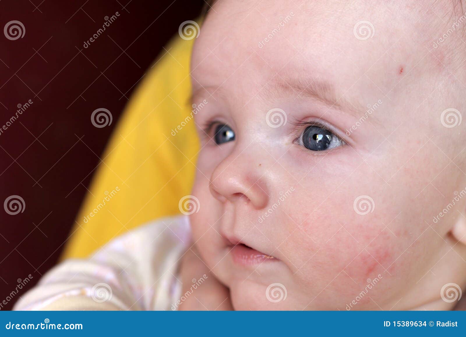 Portrait of serious baby stock photo. Image of babyface - 15389634
