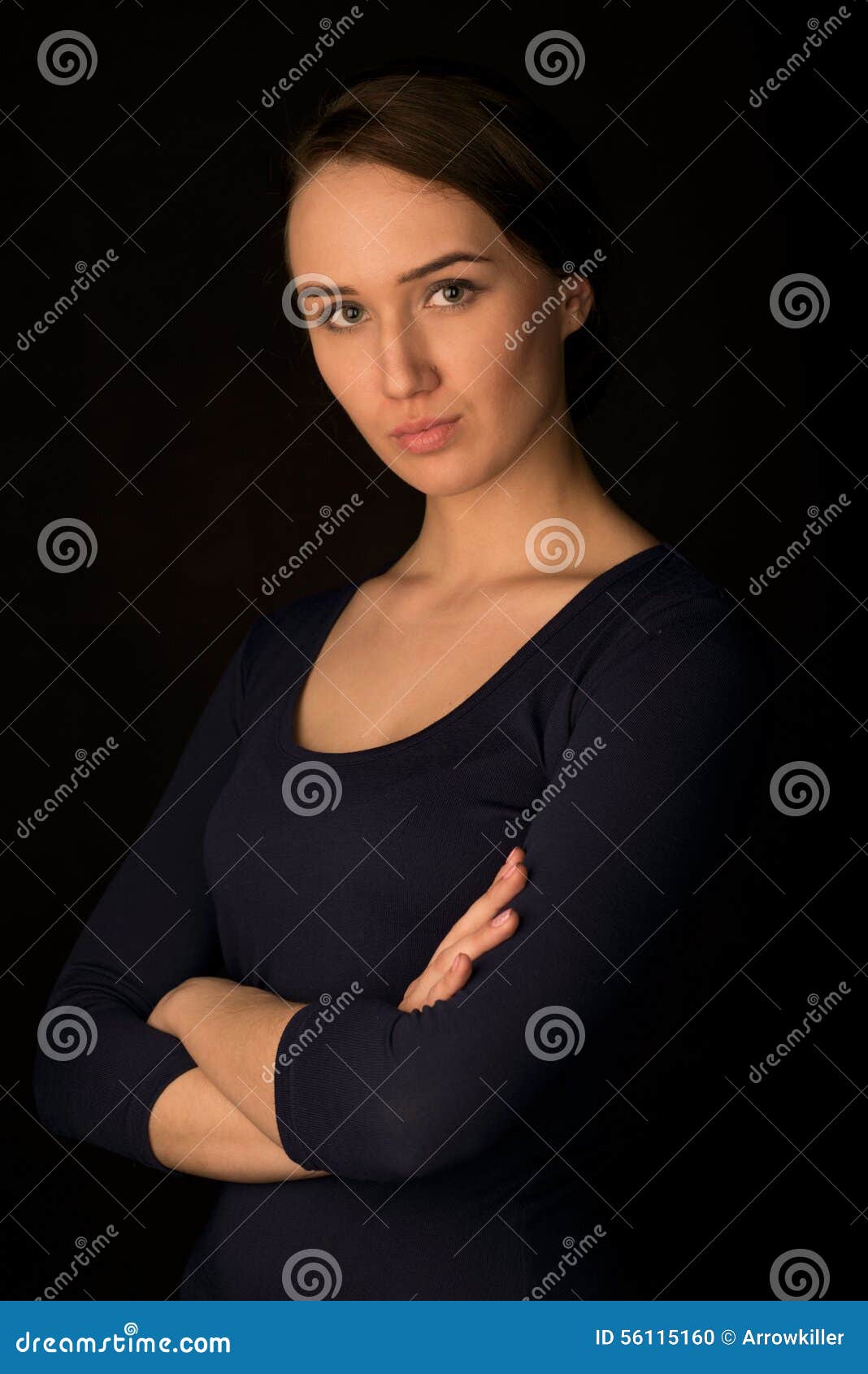 Portrait serious stock photo. Image of face, fashion - 56115160