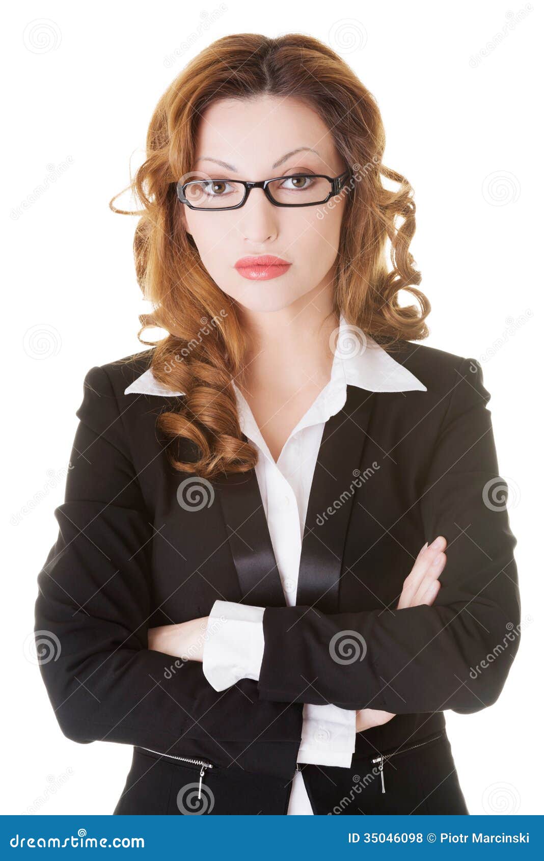 Portrait Serious Business Woman in Eyeglasses. Stock Photo - Image of ... Portrait Serious Business Woman in Eyeglasses. Stock Photo - Image of ...