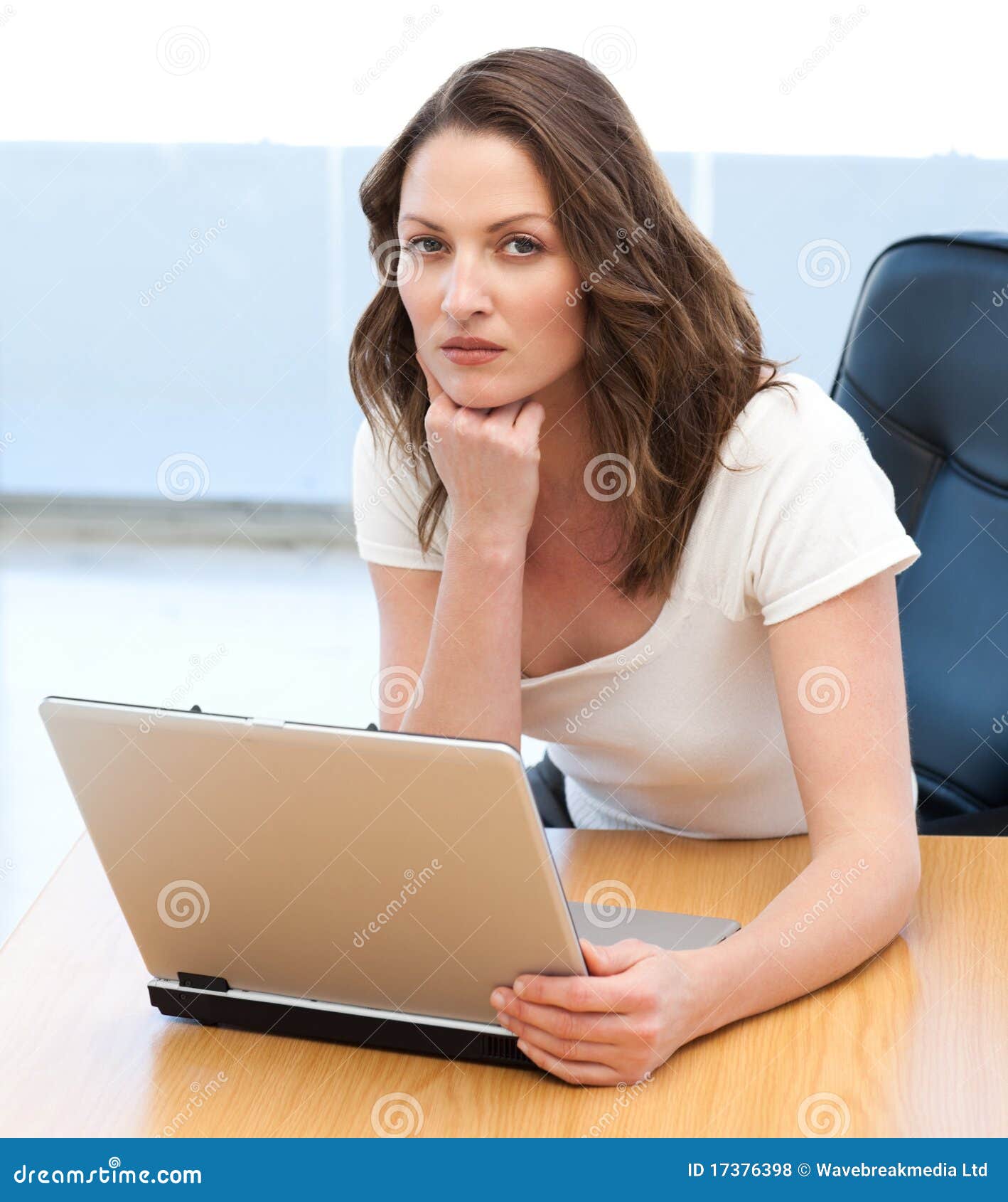 Portrait of a Serious Businesswoman Working Stock Photo - Image of ...