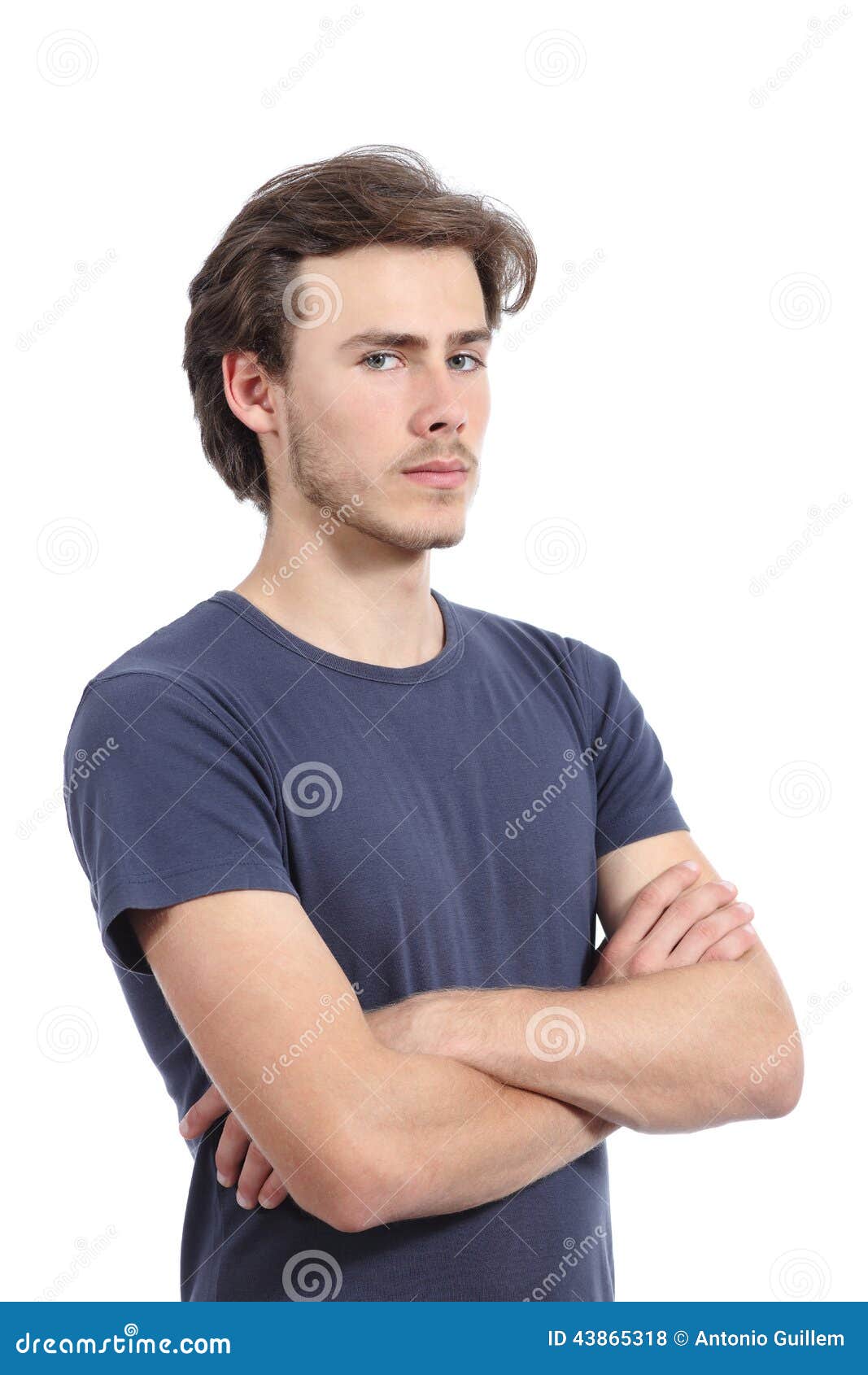 Portrait Of A Serious Casual Man With Folded Arms Stock Photo - Image ... Portrait Of A Serious Casual Man With Folded Arms Stock Photo - Image ...