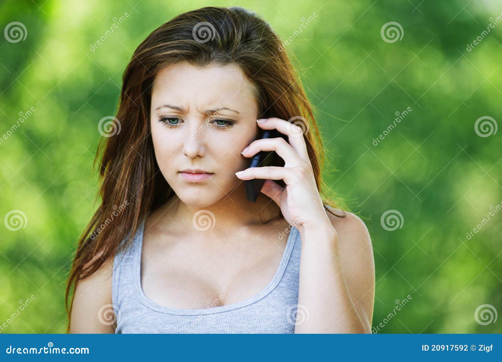 Portrait of Serious Girl Speaking Stock Photo - Image of girl ...