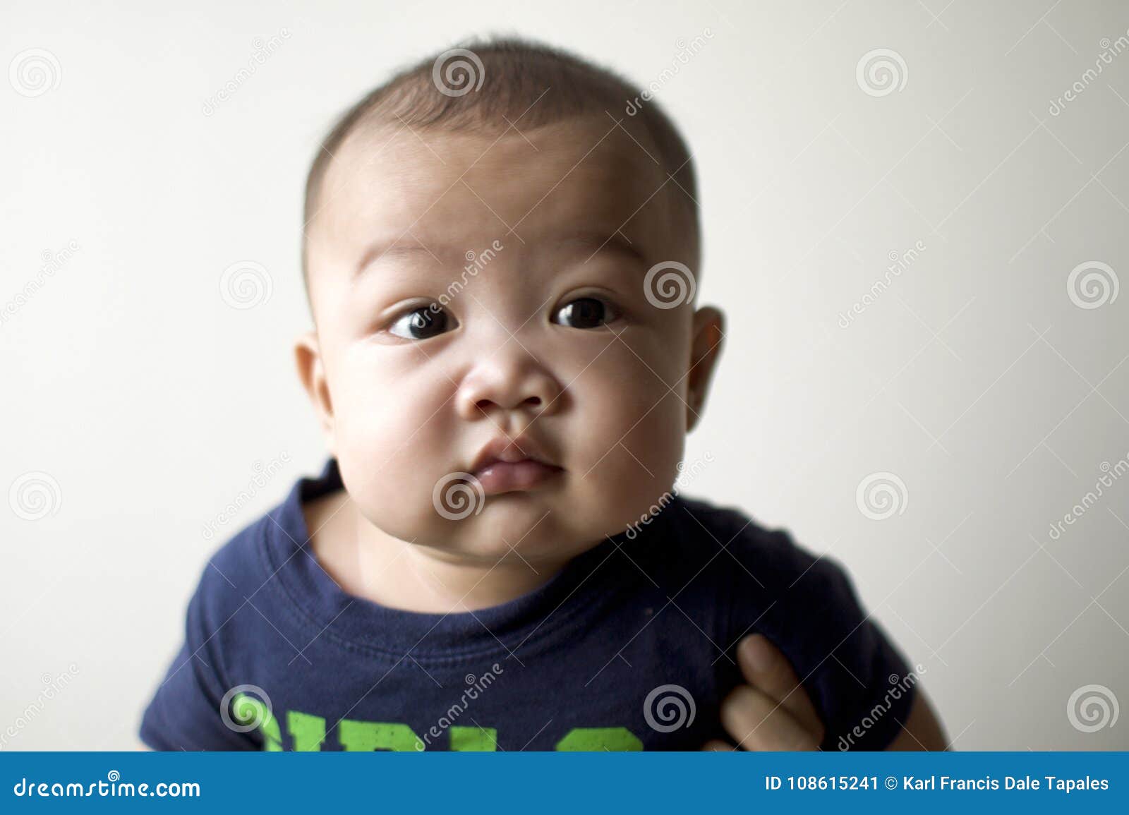 A Portrait of a Serious Looking Baby Boy Stock Image - Image of little ...