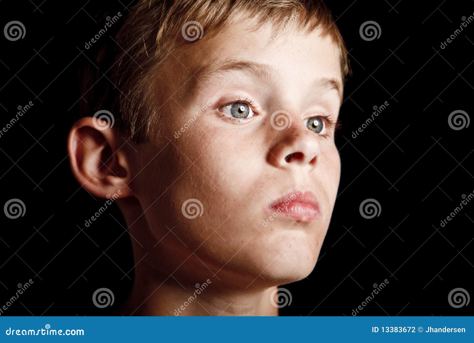 Portrait of a Serious Looking Boy Stock Photo - Image of caucasian ...