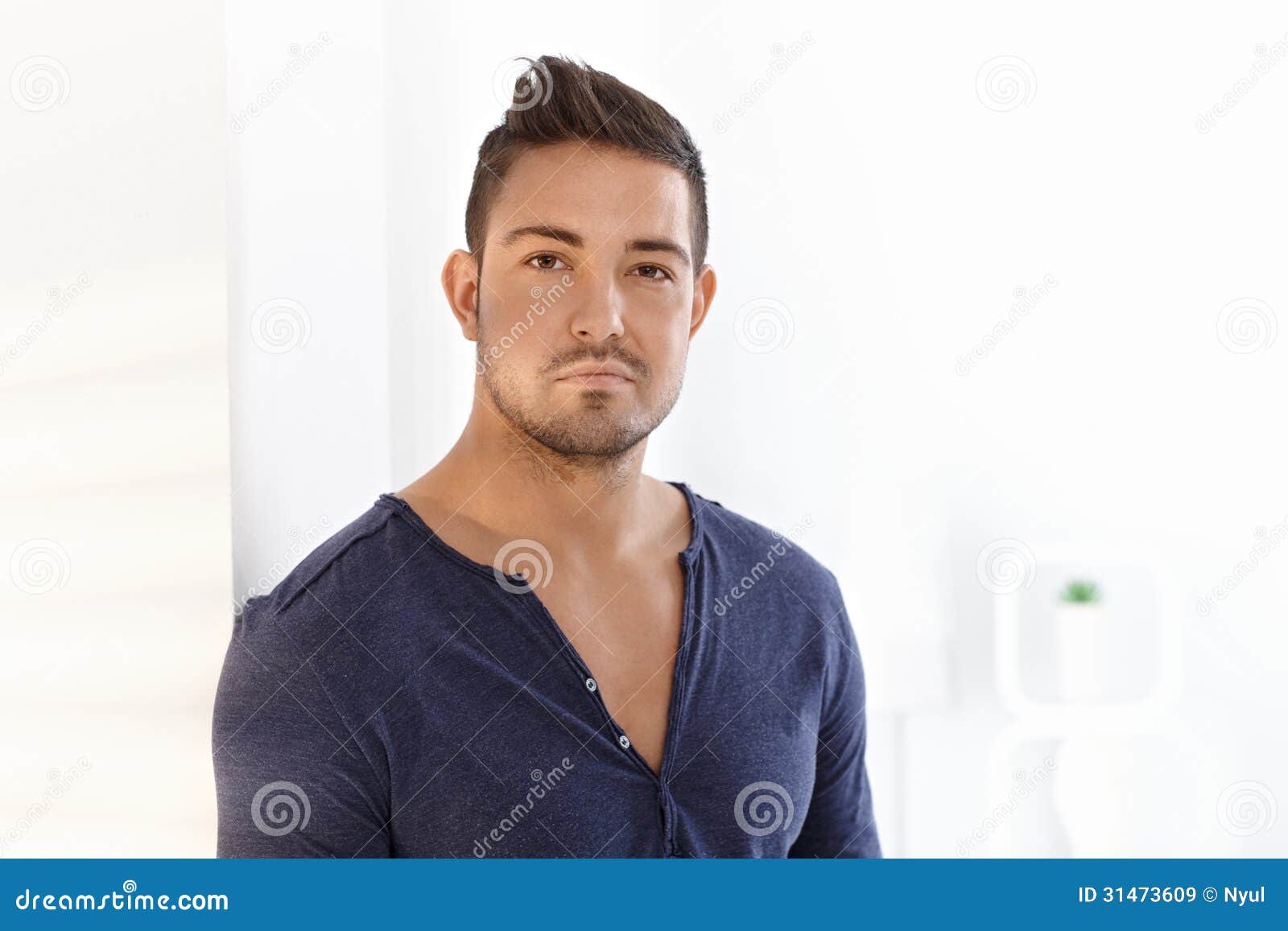 Portrait of Serious Looking Young Man Stock Image - Image of 2530 ...