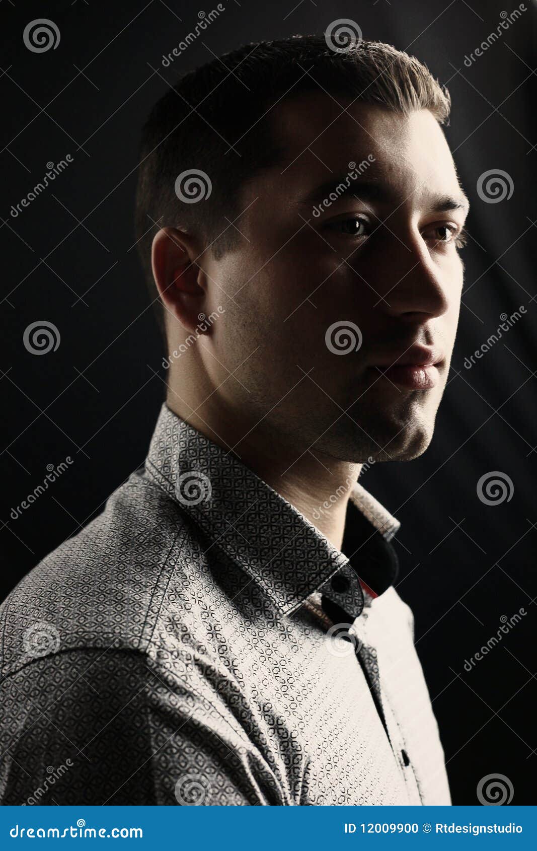 Portrait of a serious man stock photo. Image of busy - 12009900