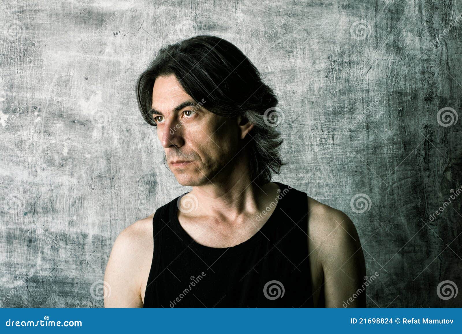 Portrait of serious man stock photo. Image of melancholy - 21698824