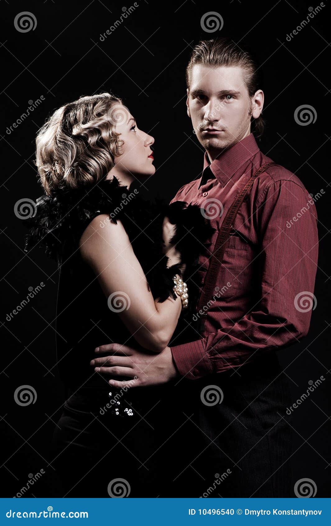 Portrait of Serious Man and Beautiful Woman Stock Photo - Image of ...
