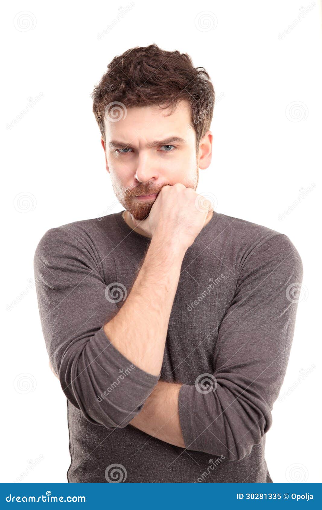 Portrait of Serious Man stock image. Image of space, beautiful - 30281335