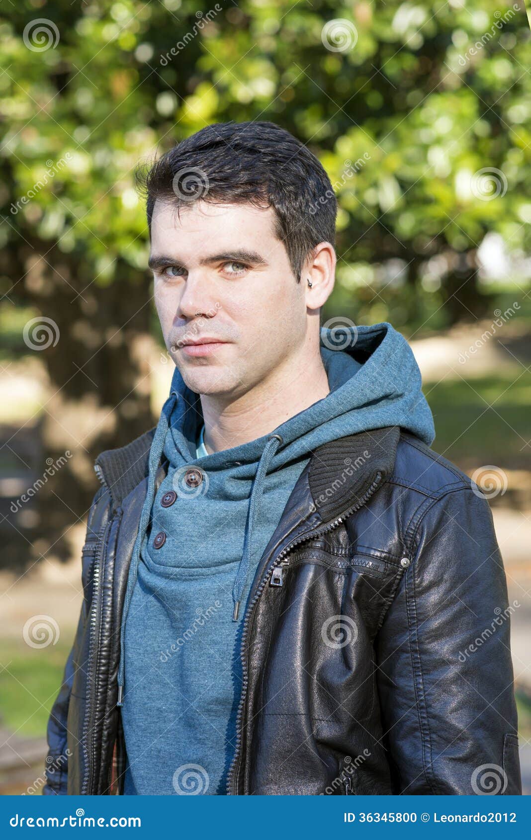 Portrait of Serious Man, Outdoor. Stock Photo - Image of outdoor ...