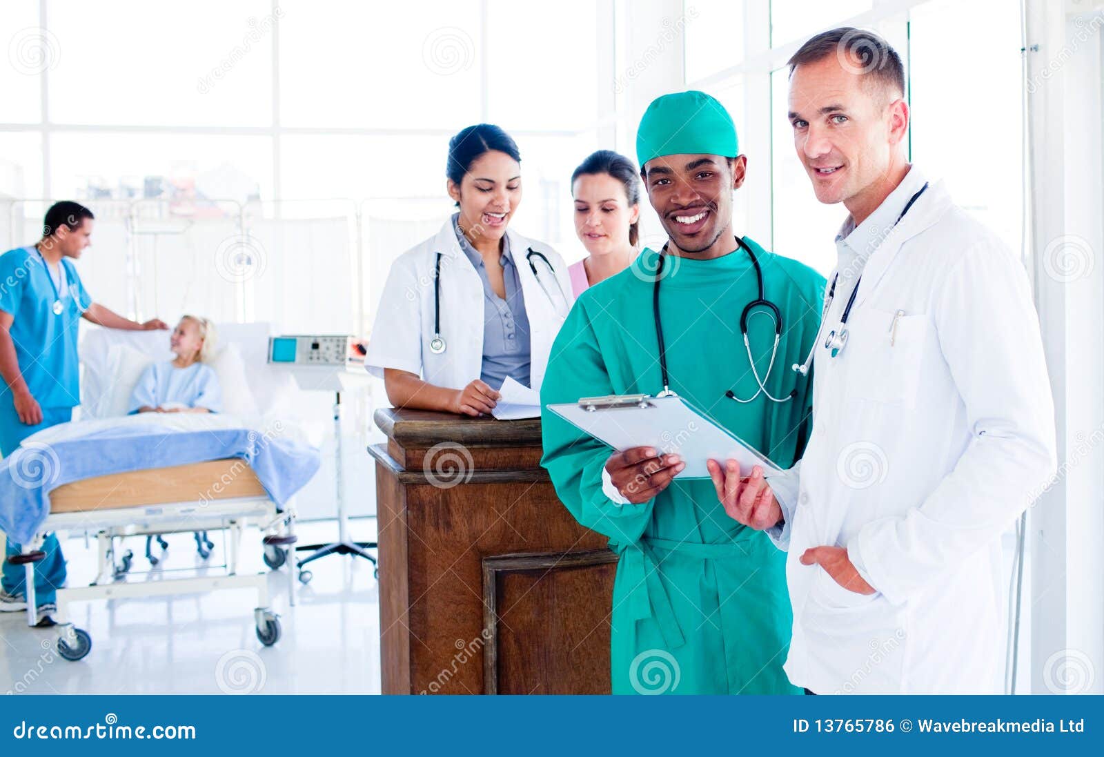 Portrait of a Serious Medical Team at Work Stock Photo - Image of ...