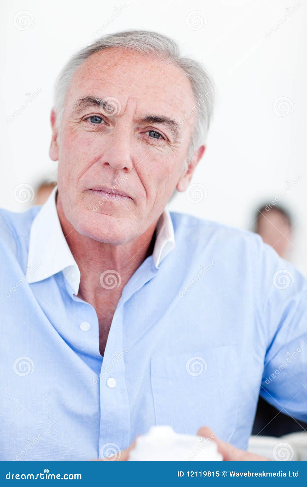 Portrait of a Serious Senior Manager Stock Image - Image of person ...