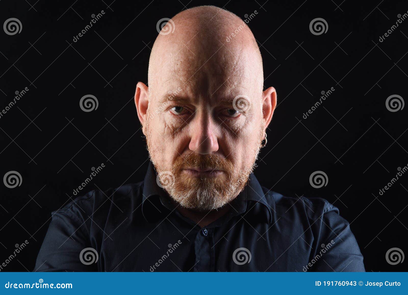 Portrait of a Serious and Staring Man Stock Image - Image of ligth ...