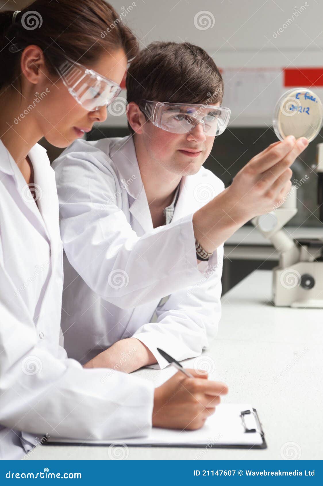 Portrait of Serious Students in Science Looking Stock Image - Image of ...