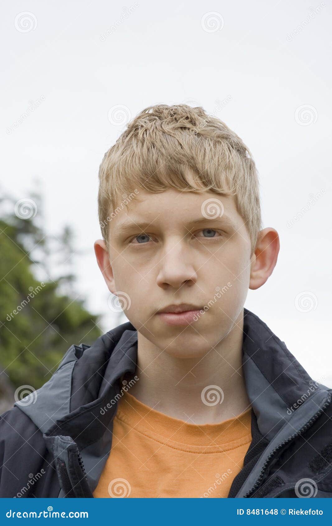 Portrait of Serious Teenage Boy Stock Photo - Image of boredom, hair ...