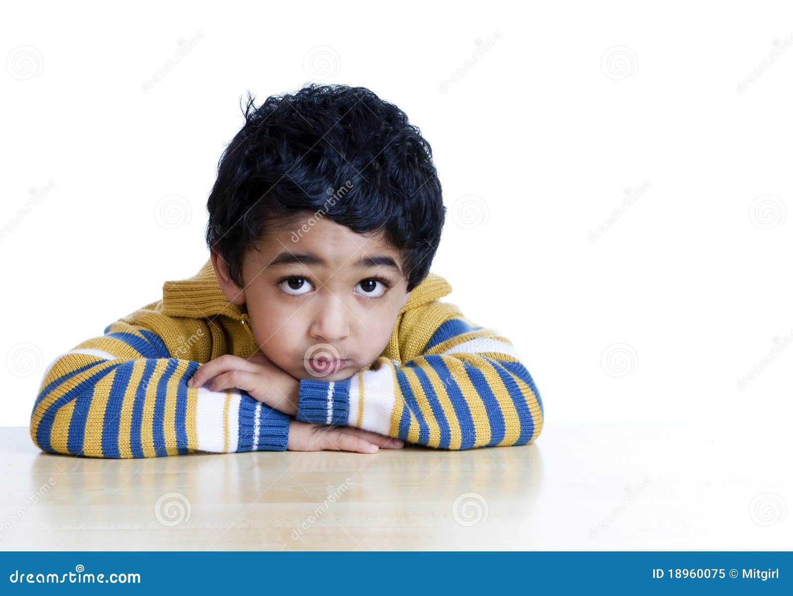 Portrait of a Serious Toddler Stock Image - Image of sweet, adorable ...