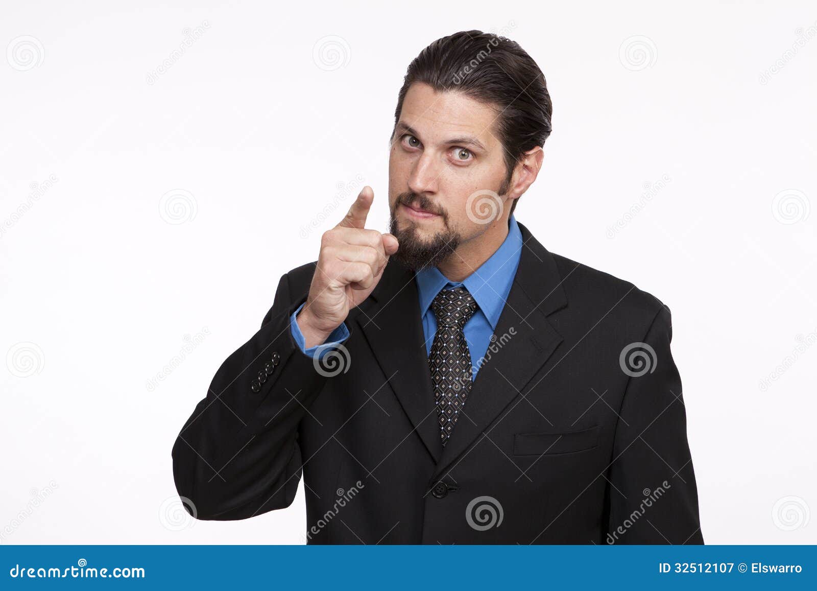 Portrait of a Serious Young Businessman Pointing at Camera Stock Image ...