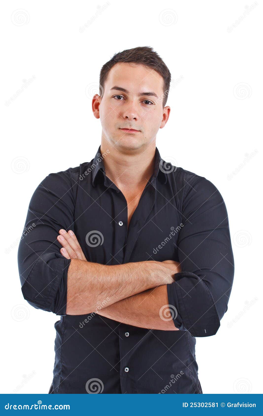 Portrait Of Serious Young Man Stock Image - Image of studio, fashion ...