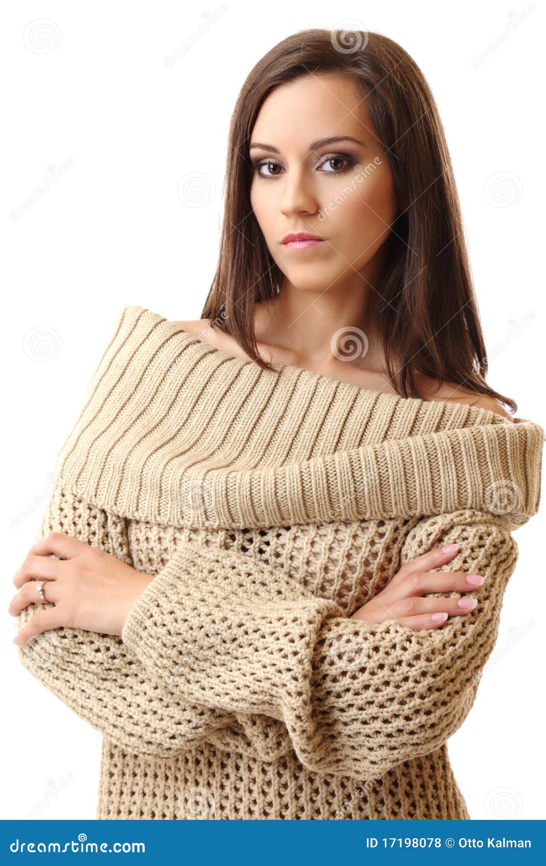 Portrait of a Serious Young Woman Stock Photo - Image of isolated ...