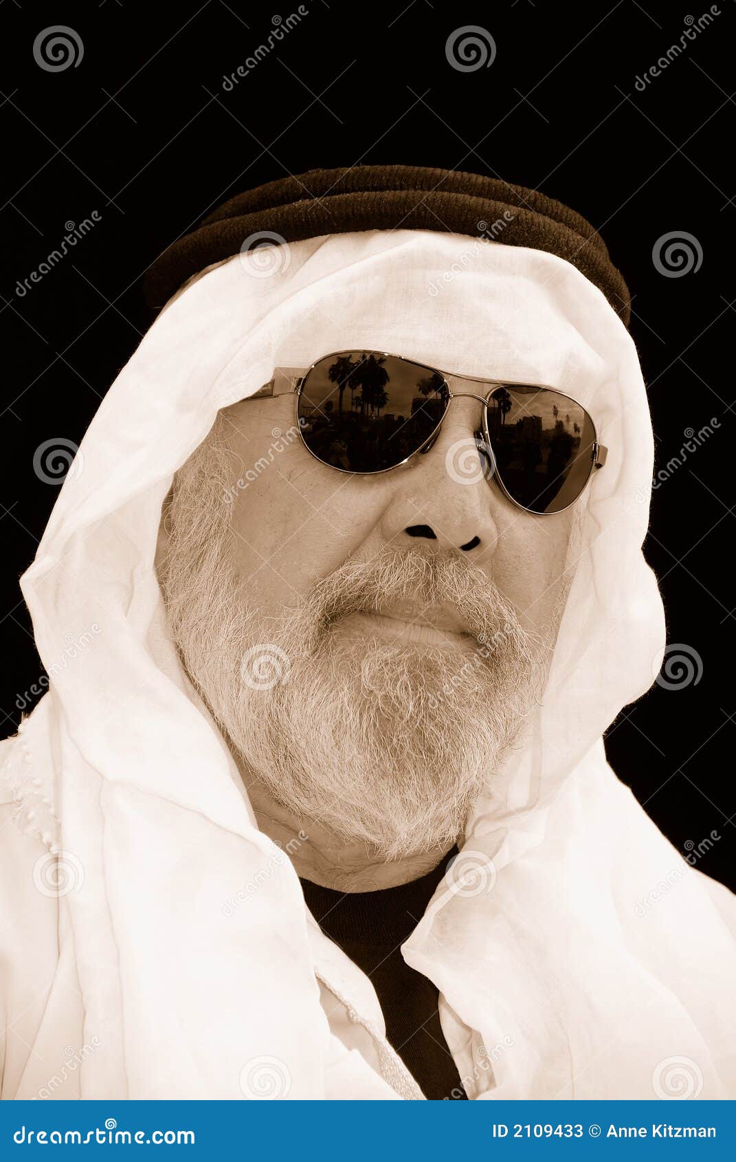 A Portrait of the Sheik at the Beach Stock Image - Image of head, czar ...