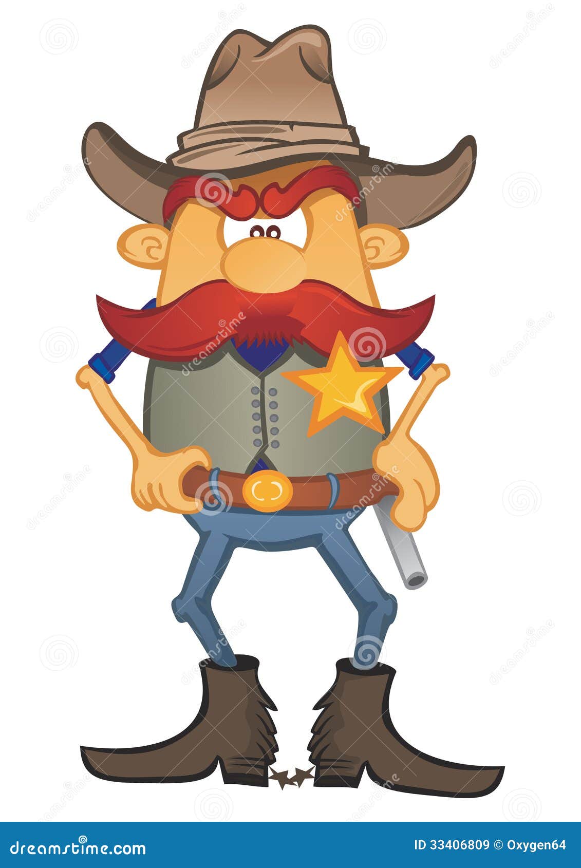 Portrait of sheriff stock vector. Illustration of america - 33406809