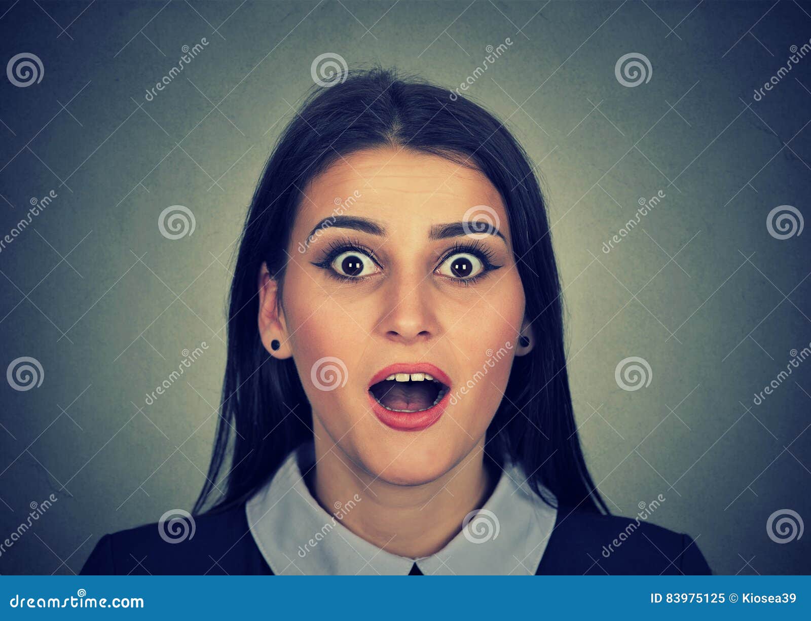 Portrait of a shocked girl stock image. Image of girl - 83975125