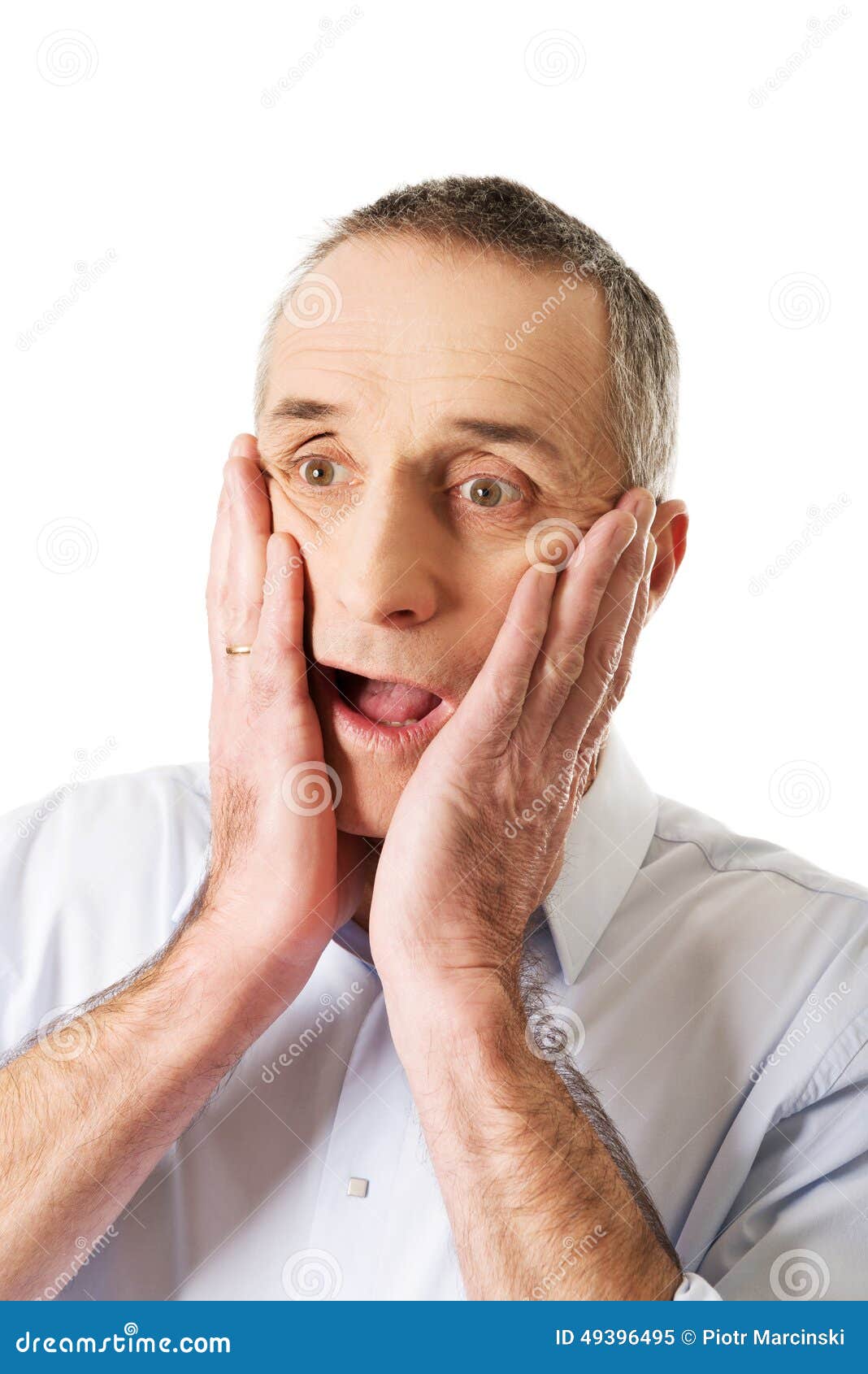 Portrait of Shocked Handsome Man Stock Image - Image of people ...