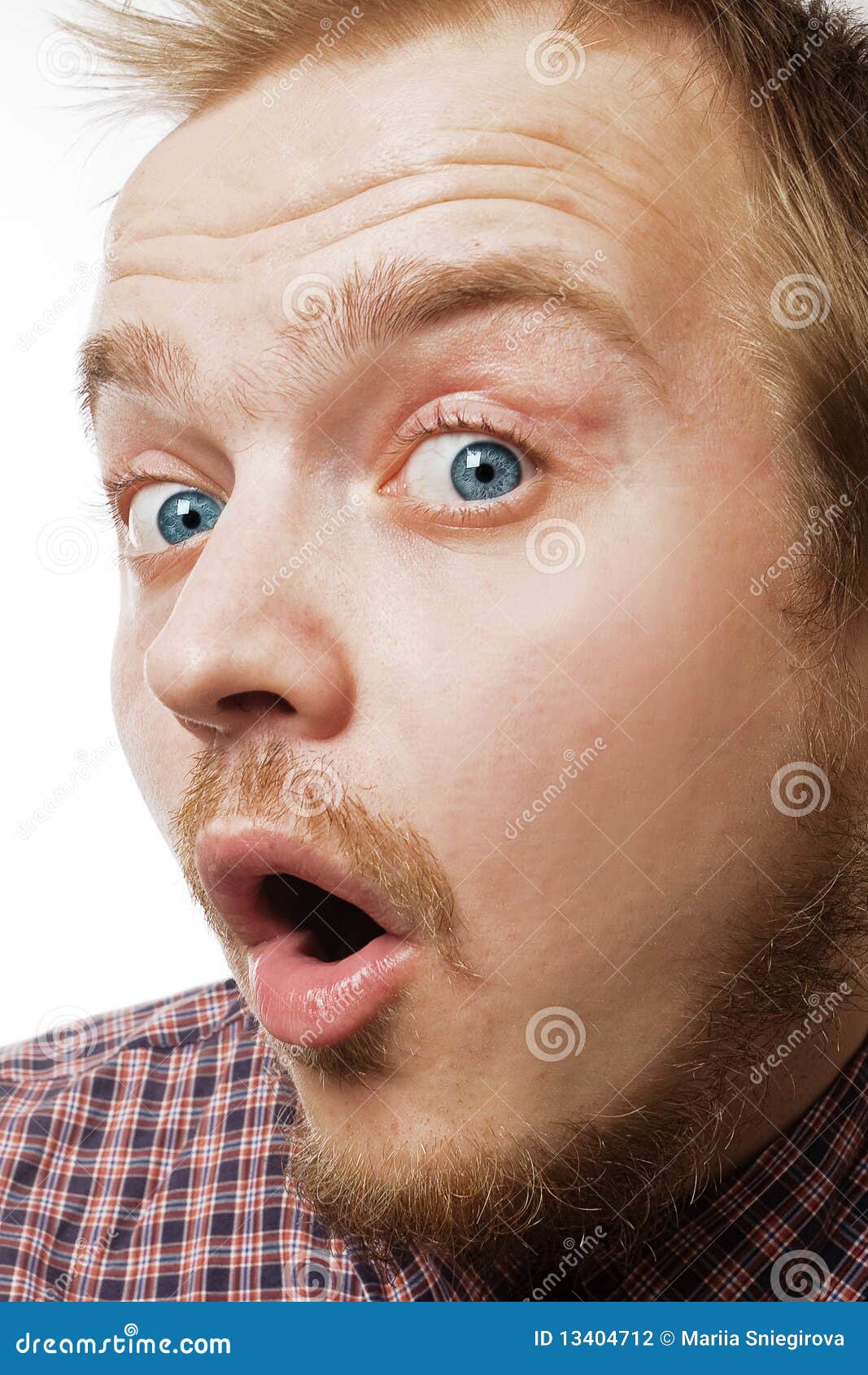 Portrait of shocked man stock photo. Image of beauty - 13404712