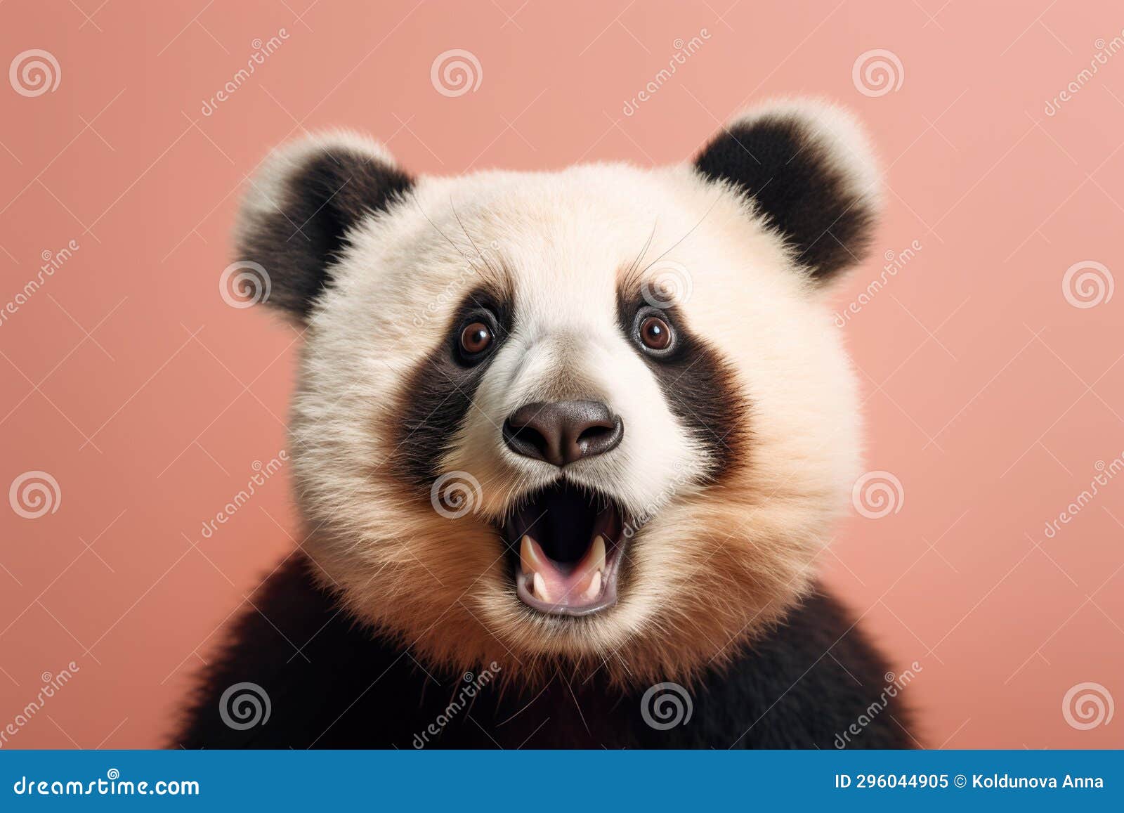 Shocked Panda with Surprised Eyes, Concept of Expression Stock Image ...