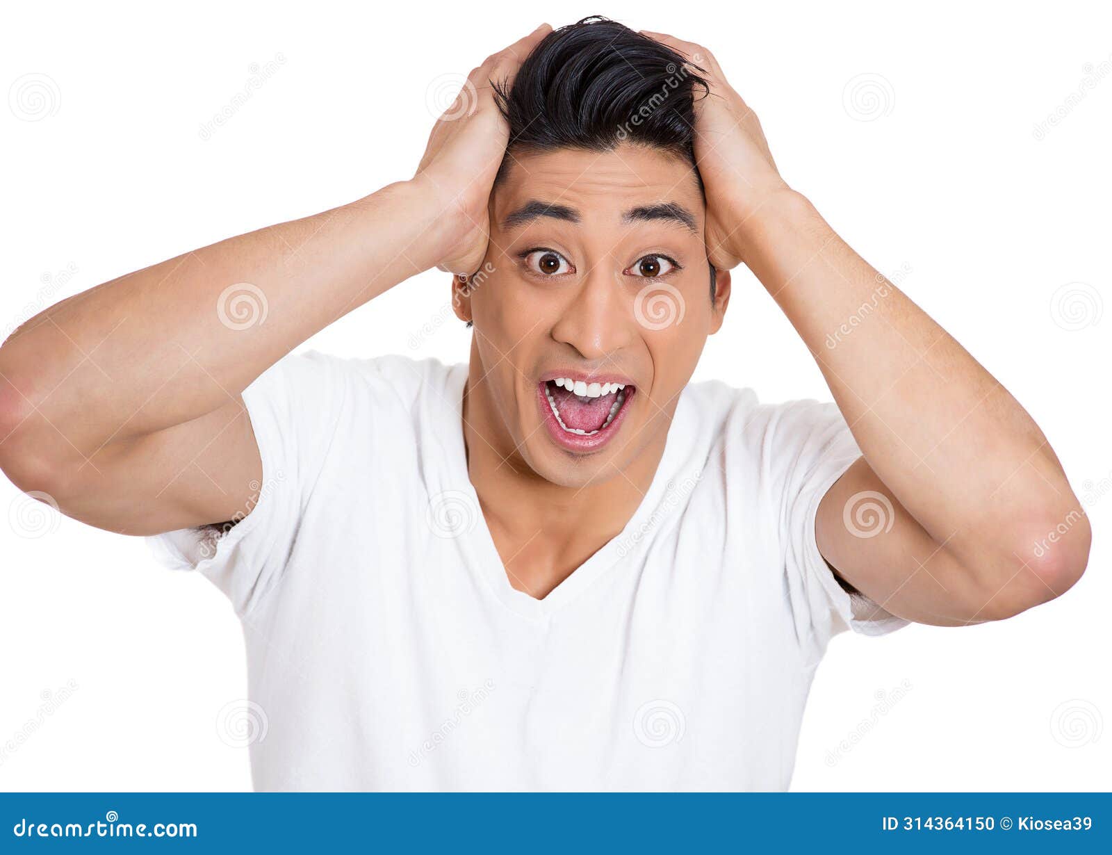 Portrait of an Shocked Surprised Man Looking at Camera Stock Photo ...