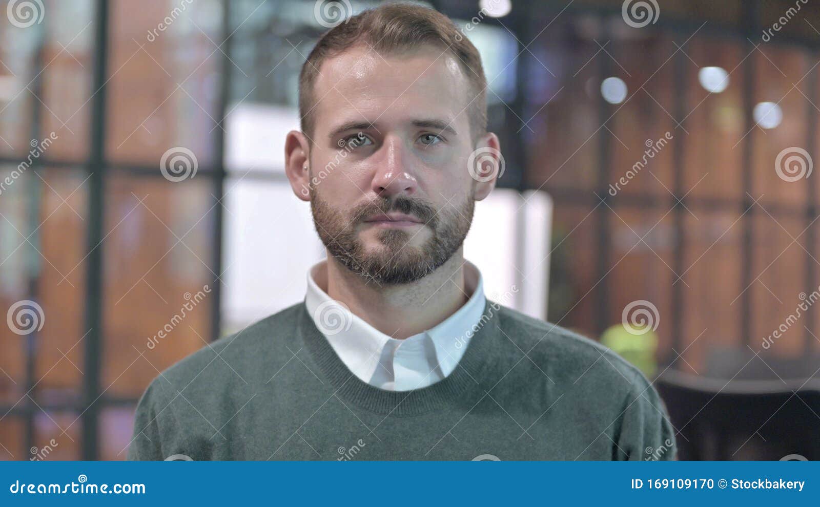 Portrait Shoot of Handsome Man Looking at Camera Stock Photo - Image of ...