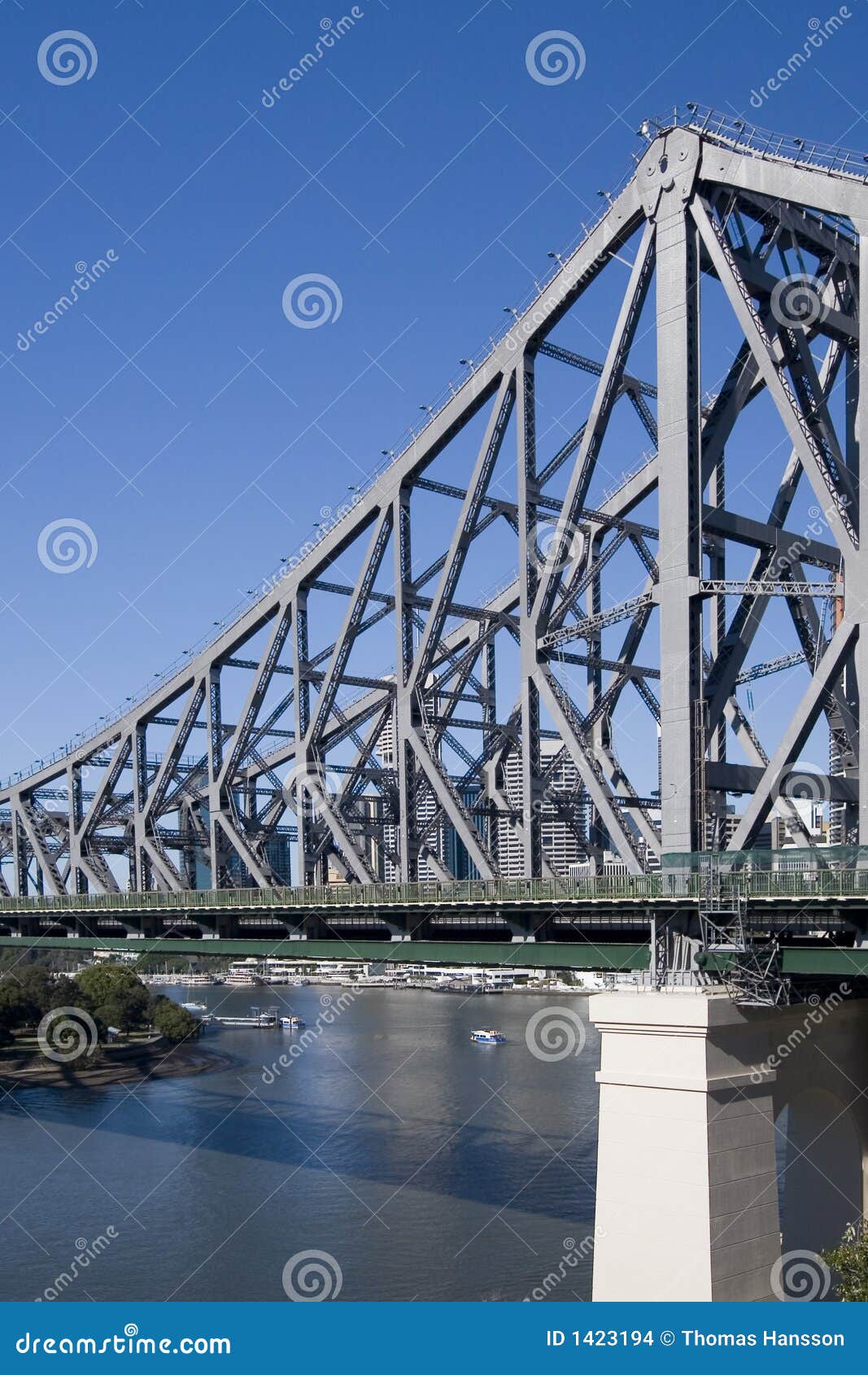 Portrait Shot of River and Bridge Stock Photo - Image of river, bridge ...